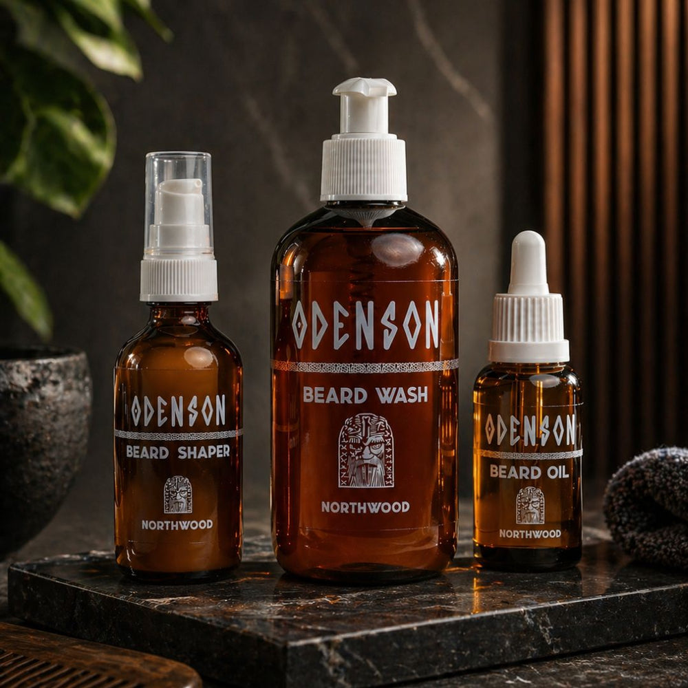 Beard Care Kit for Men – Beard Oil, Wash & Shaper Bundle | Odenson